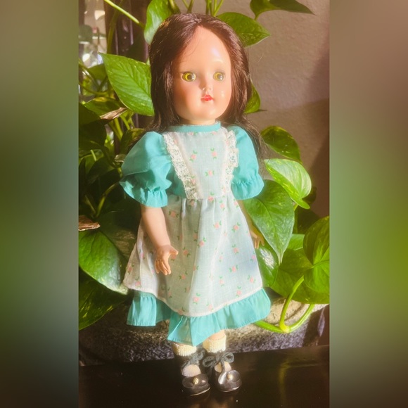 IDEAL TONI | Toys | Vintage Ideal Toni Doll 9 W Long Brown Hair 3 12 ...